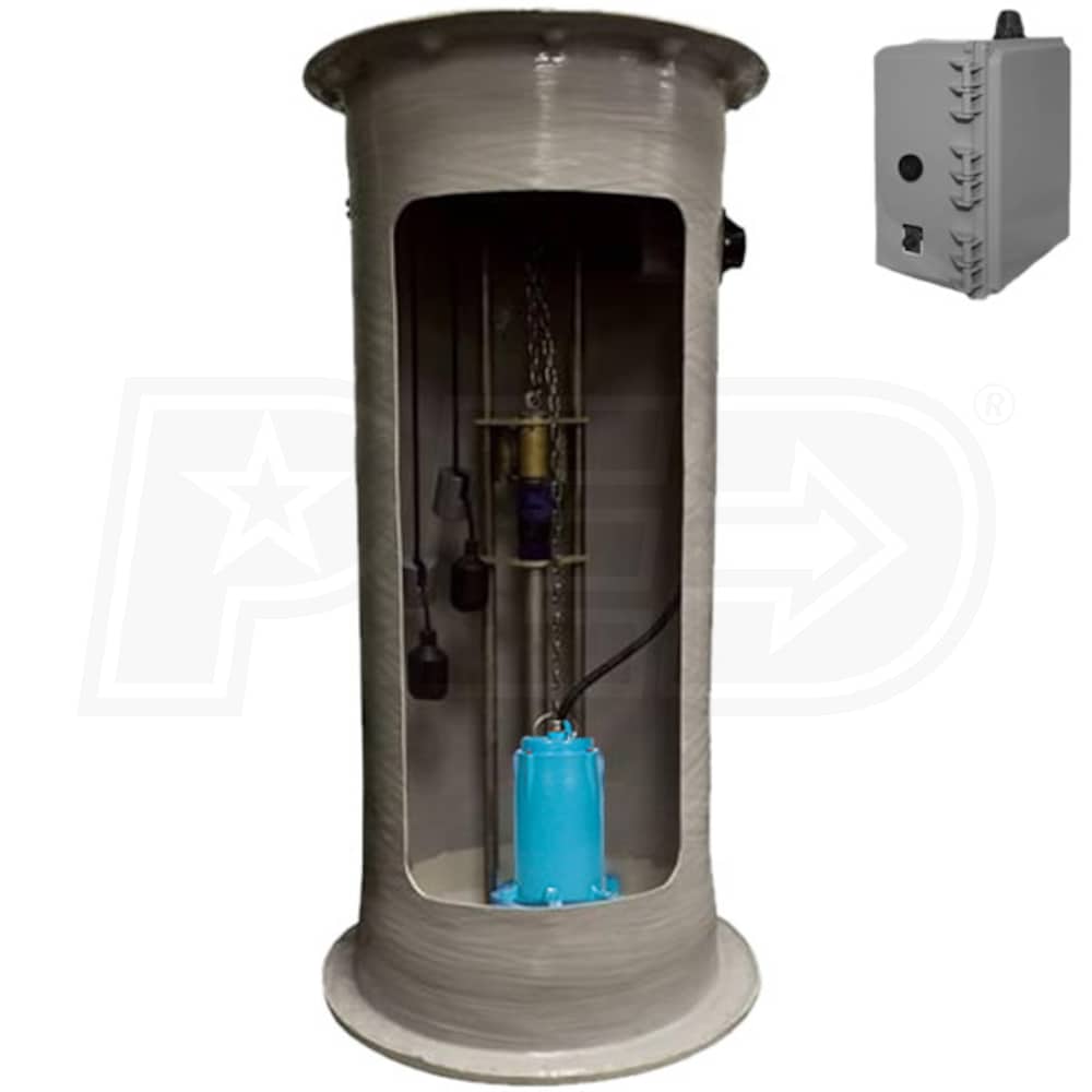 Little Giant 520827 GP-SMPX2460 - 2 HP GP Series Simplex Grinder Pump ...