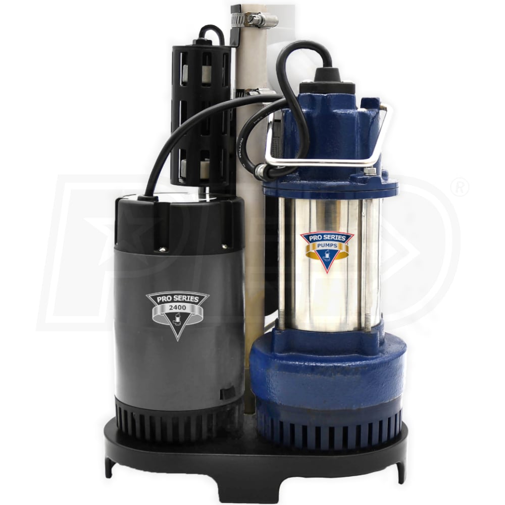 Pro Series PS-C50 - 1/2 HP Combination Primary & Backup Sump Pump System