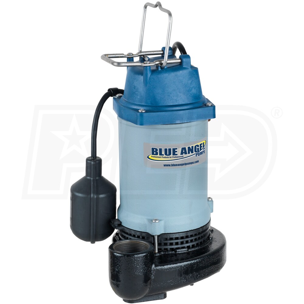 Blue Angel Pumps T50DSE 1/2 HP Dual Suction Cast Iron Effluent Pump w ...