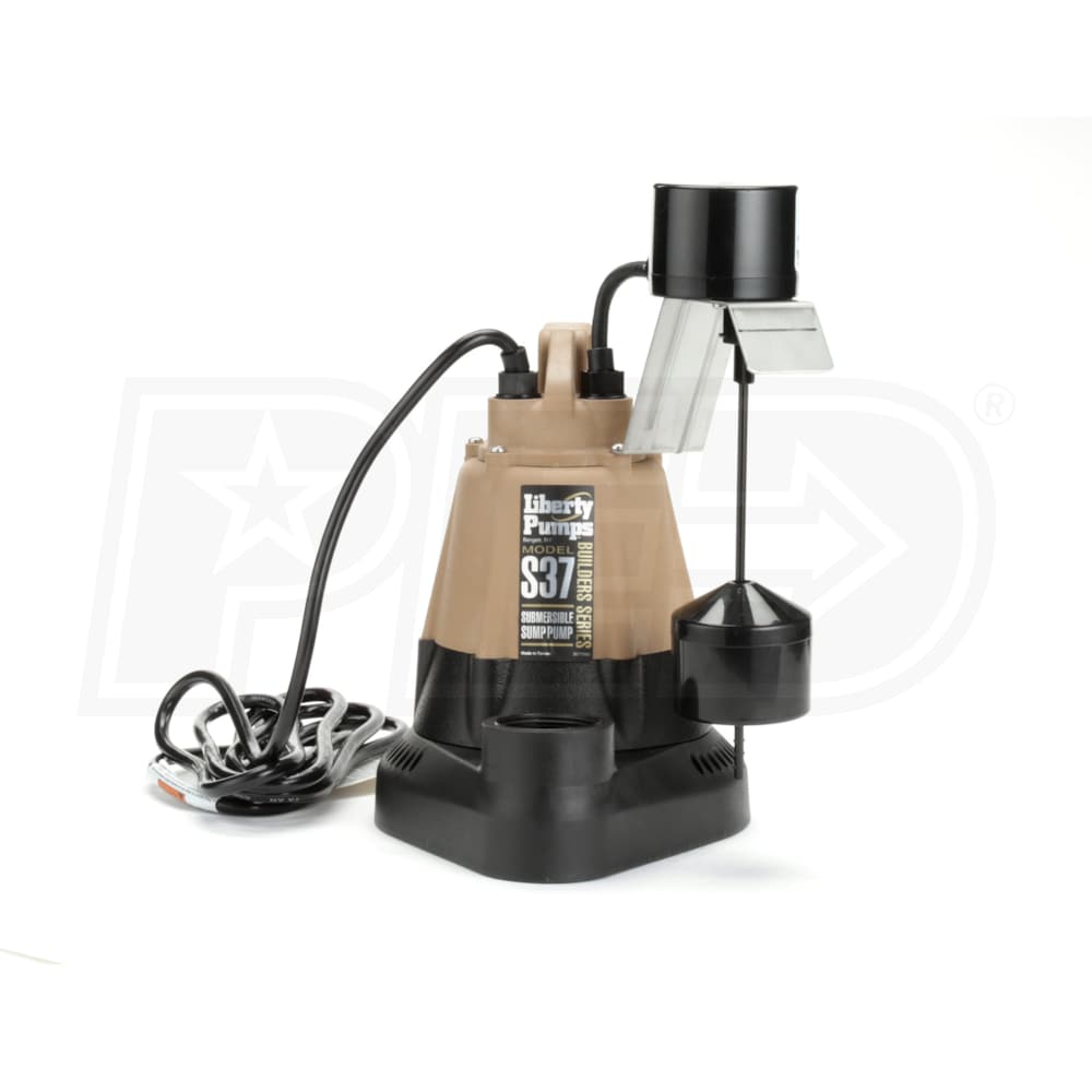 Liberty Pumps S37 - 1/3 HP Builders Series Sump Pump w/ Vertical Float Switch