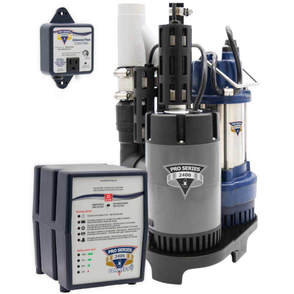 Pro Series PS C50 1 2 HP Combination Primary Backup Sump Pump System Pro Series PS C50 1 2 HP Combination Primary Backup Sump Pump System