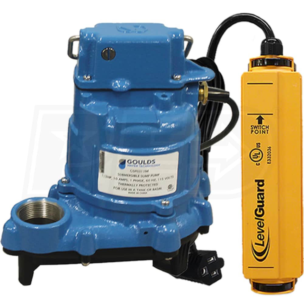 Goulds SPD-GSP0511M-KIT GSP Series - 1/2 HP Cast Iron Sump/ Effluent ...