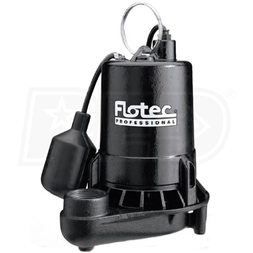 FloTec E50TLT Flotec - 1/2 HP Cast Iron High-Output Sump Pump w ...