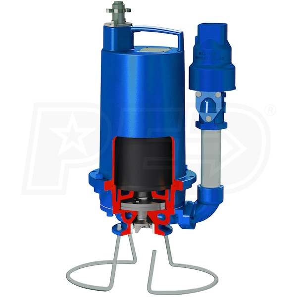 Barnes 140709 PGPT1022A - 1 HP Cast Iron Grinder Pump w/ Tether Float 240V