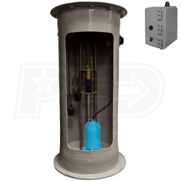 Little Giant 520828 GP-SMPX2472 - 2 HP GP Series Simplex Grinder Pump ...