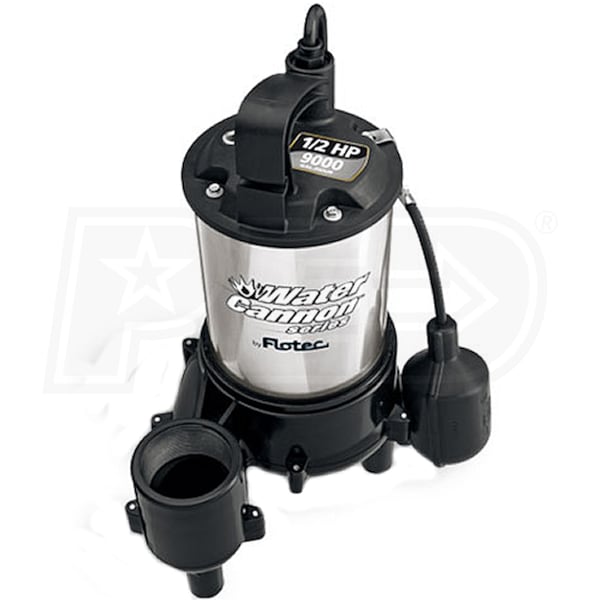 FloTec FPSE9050 Flotec - 1/2 HP Stainless Steel & Thermoplastic Sewage ...
